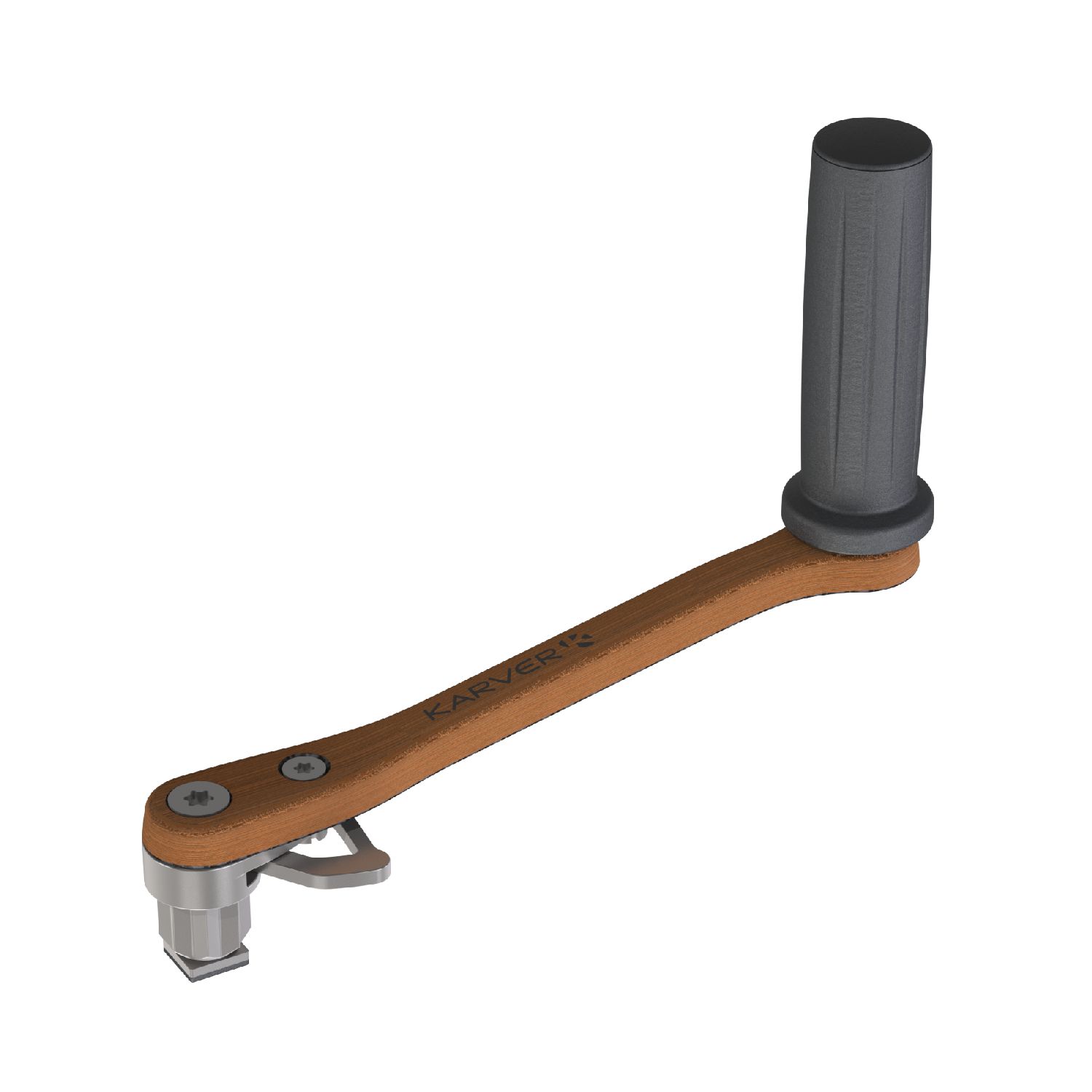 MANIVELLE DE WINCH CARBONE KWH20 PLAQUÉE BOIS - Karver systems